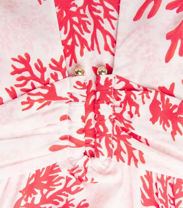 Heidi Klein Silk Coral Print Maxi Dress