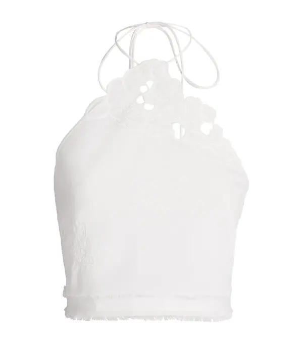 SIR. Klara Cotton Scarf Top - Ivory