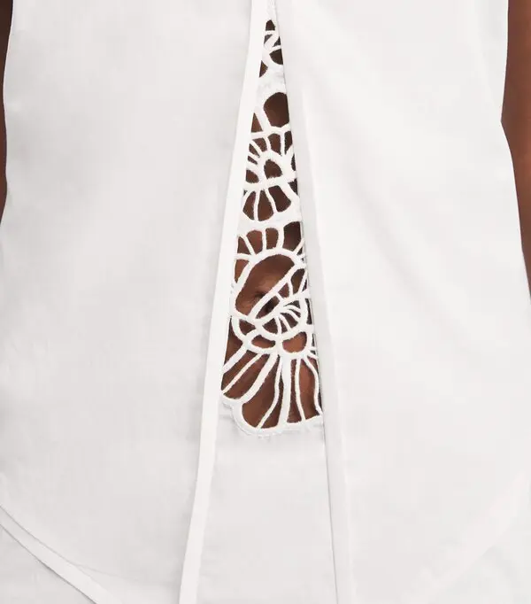 SIR. Cotton Klara Maxi Dress With Floral Embroidery - Ivory