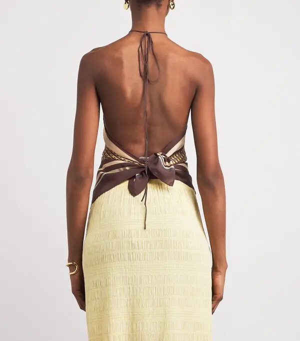 SIR. Satin Cooper Scarf Top