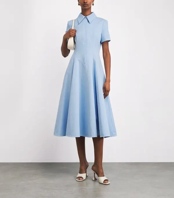 EMILIA WICKSTEAD Denim Jody Midi Dress - Blue