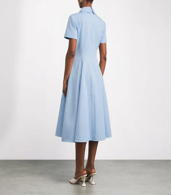 EMILIA WICKSTEAD Denim Jody Midi Dress - Blue