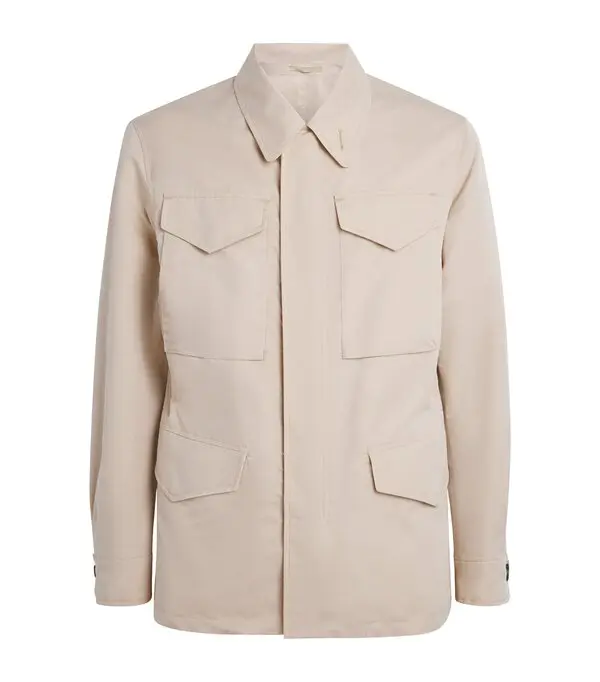 Eleventy Cotton-silk Safari Jacket