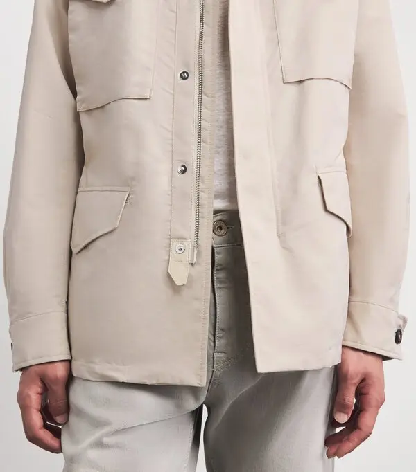 Eleventy Cotton-silk Safari Jacket