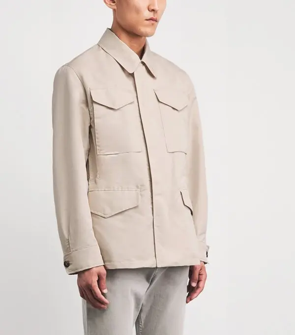 Eleventy Cotton-silk Safari Jacket