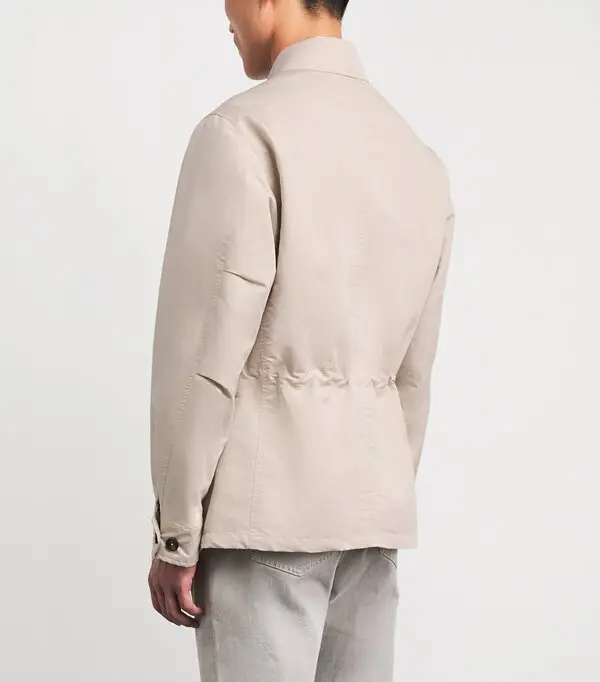 Eleventy Cotton-silk Safari Jacket