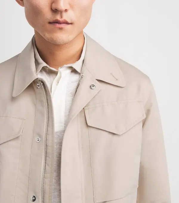 Eleventy Cotton-silk Safari Jacket