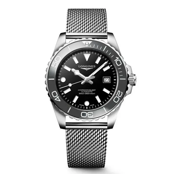 LONGINES Hydroconquest Black Dial Watch, 42mm,|l37884706 - Stainless Steel