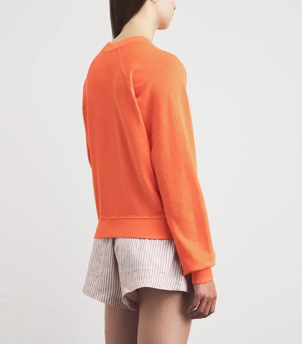 Eterne Cotton Shrunken Raglan Sweatshirt - Orange