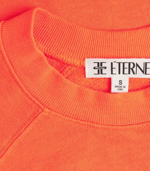 Eterne Cotton Shrunken Raglan Sweatshirt - Orange
