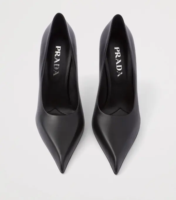 Prada Leather Pointed Toe Stiletto Pumps