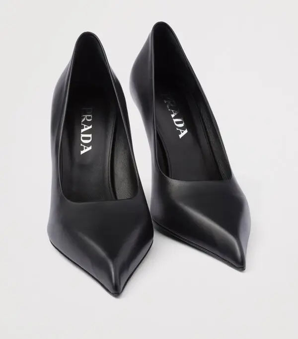 Prada Leather Pointed Toe Stiletto Pumps