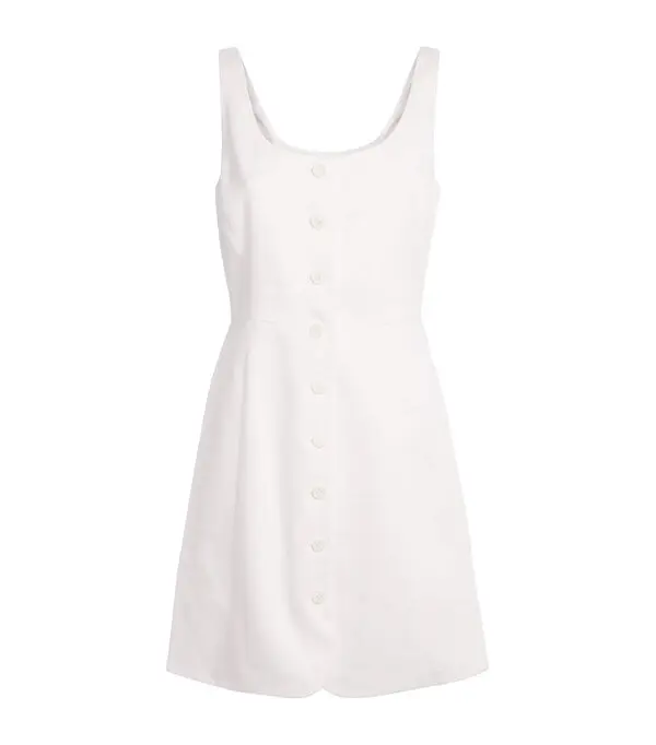 Theory Linen-blend Mini Dress - Ivory