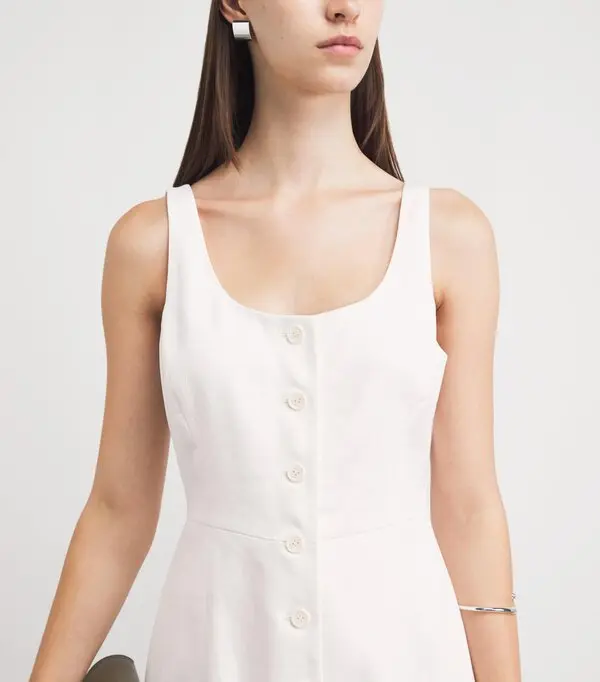 Theory Linen-blend Mini Dress