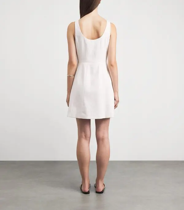 Theory Linen-blend Mini Dress