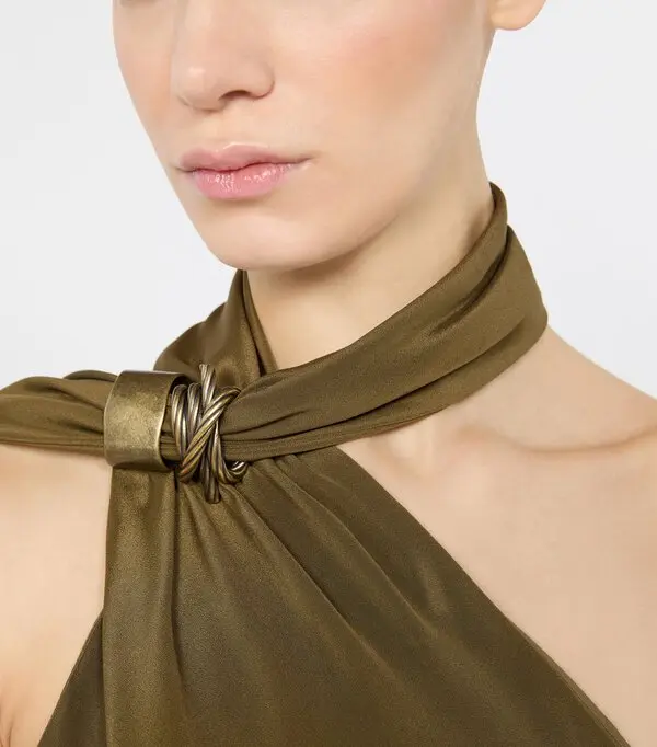 Max Mara Asymmetrical Silk Midi Dress