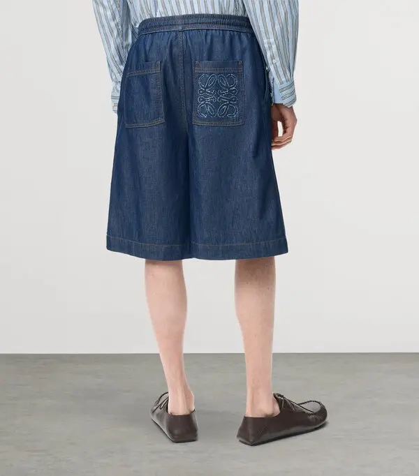 Loewe Drawstring Denim Shorts