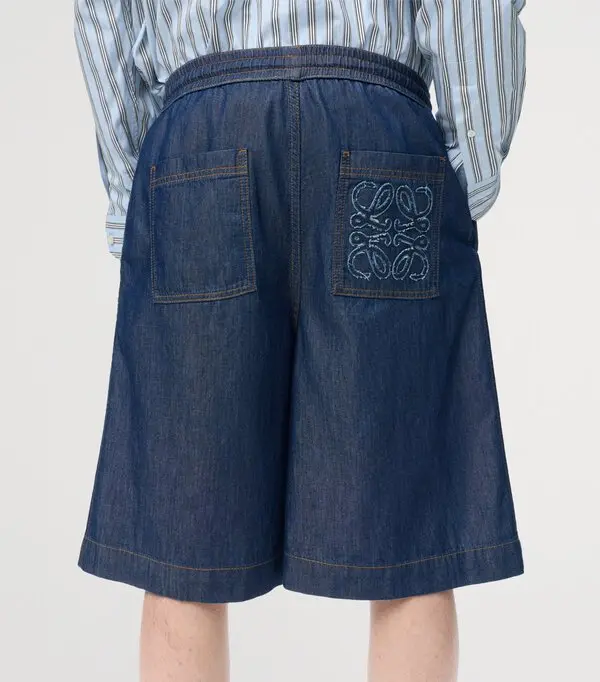 Loewe Drawstring Denim Shorts