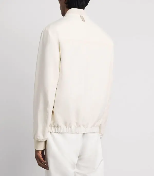 Canali Linen-silk Bomber Jacket