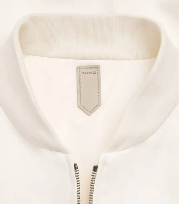 Canali Linen-silk Bomber Jacket