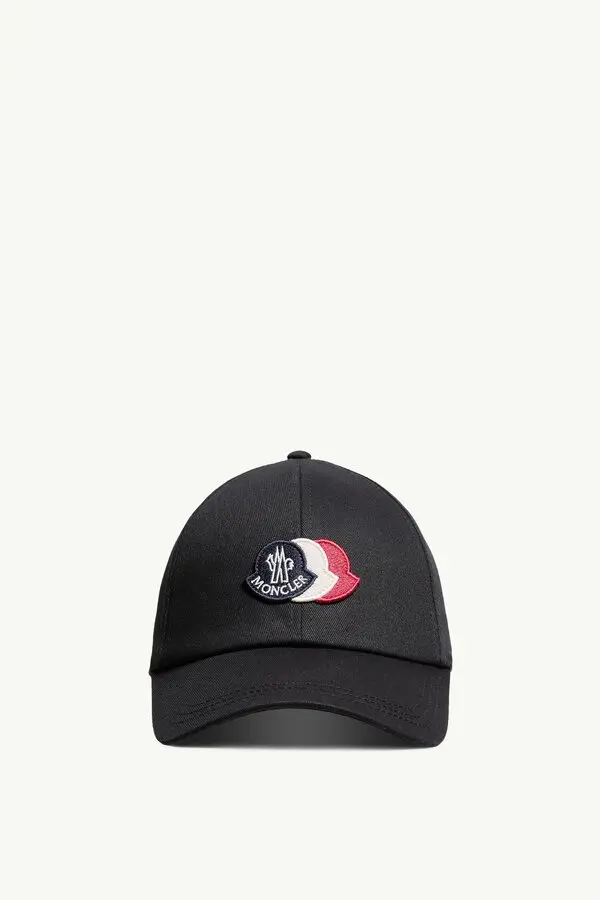 Moncler Cotton Gabardine Baseball Cap - Black