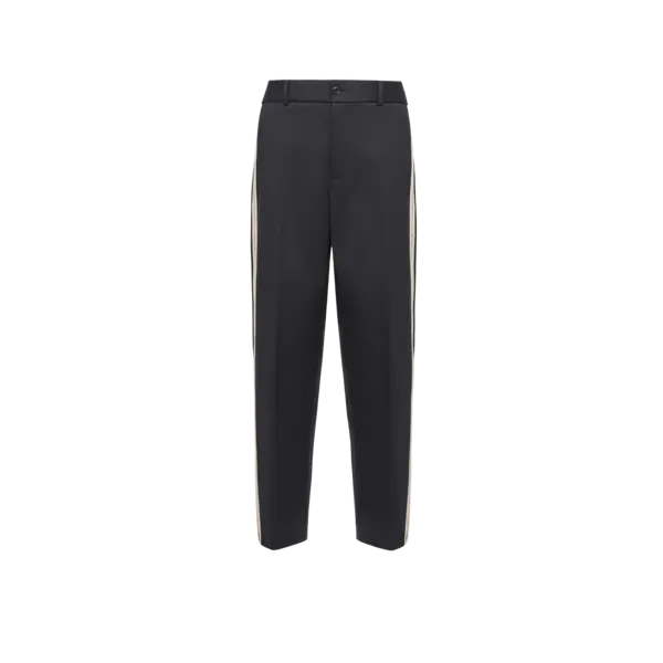 Moncler Tailored Cotton Blend Pants - Blue