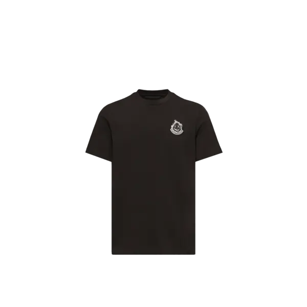 Moncler Logo Cotton T-shirt - Black