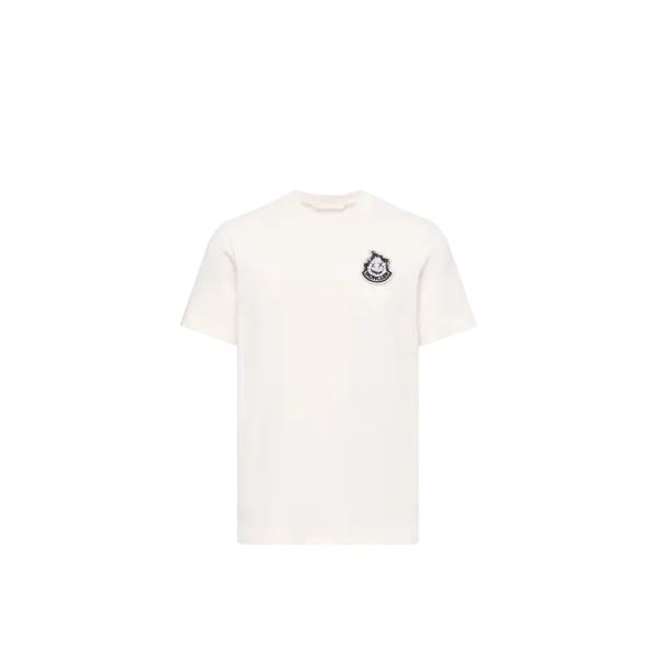 Moncler Logo Cotton T-shirt - White
