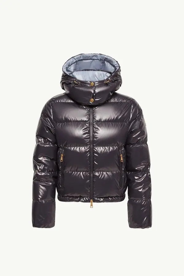 Moncler Cropped Down Jacket - Blue