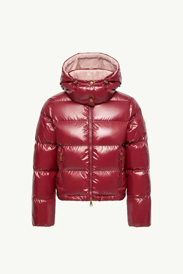 Moncler Cropped Down Jacket - Red
