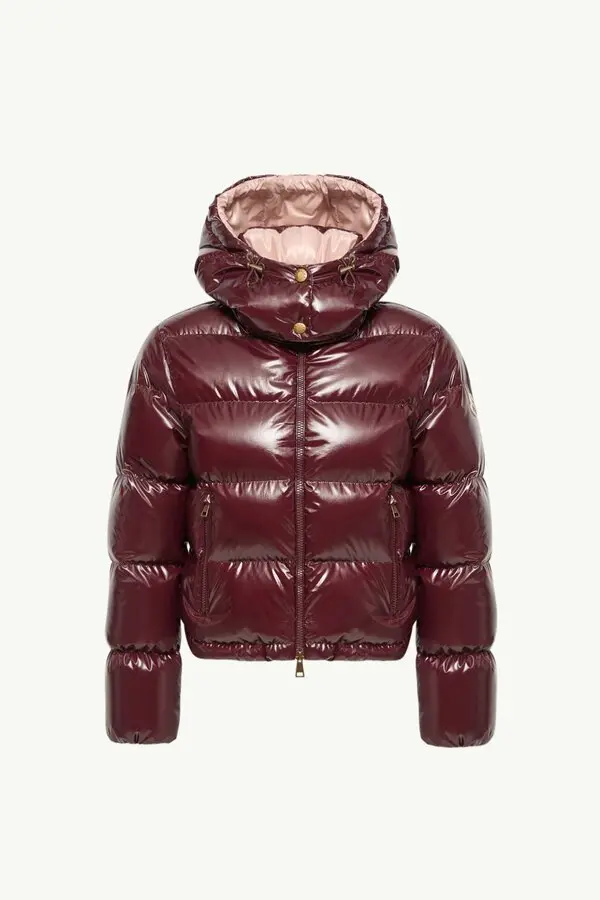 Moncler Niveole Cropped Down Jacket - Red