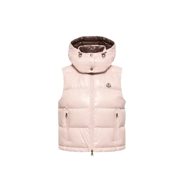Moncler Niverolle Short Down Vest - Pink