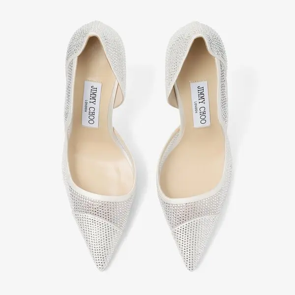 JIMMY CHOO Brigitte Embellished Mesh Pumps - Neutral