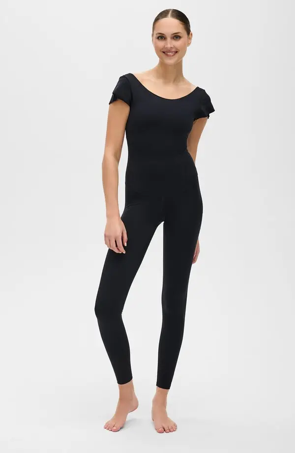 ELASTIQUE ATHLETICS Le Cha-cha Jumpsuit With Patented Microperle® Technology - Black