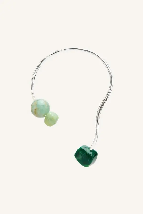 BAOBAB Pensiero Necklace - Jadeite Silver