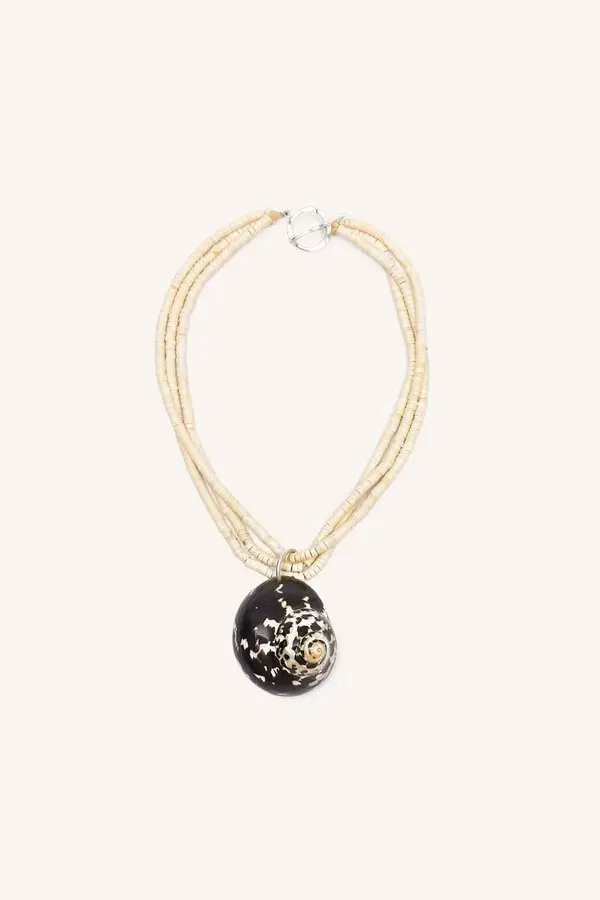 BAOBAB Savage Beaded Necklace - Alabaster Shell