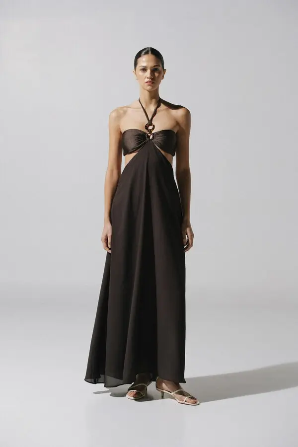BAOBAB Yvon Maxi Dress - Mocha Mane