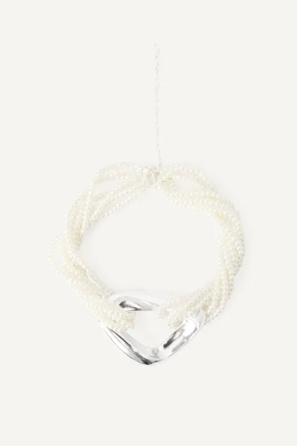 BAOBAB Ava Beaded Necklace - Silver