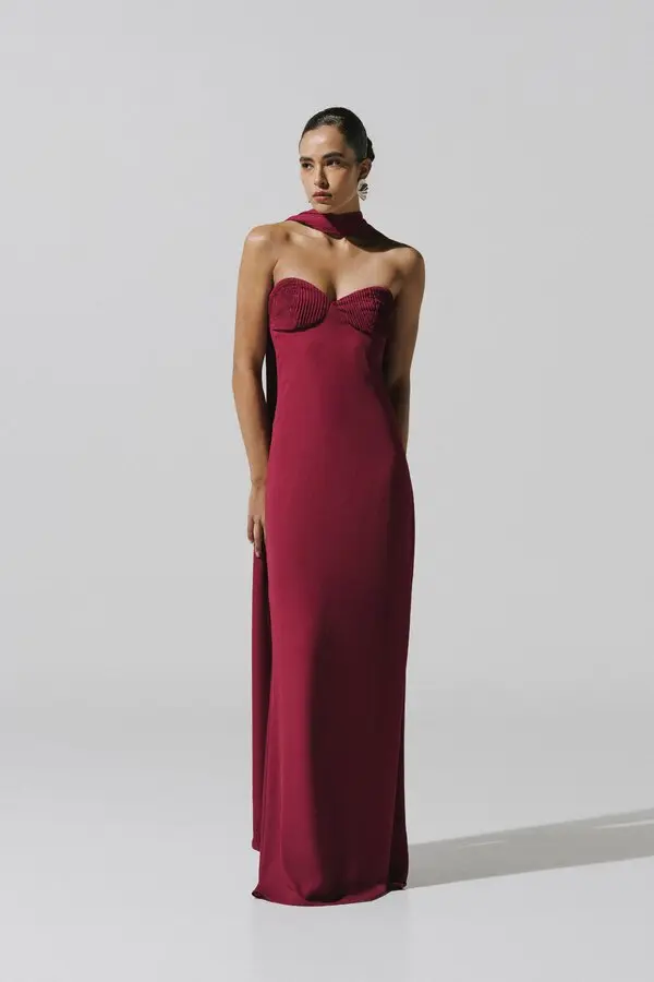 BAOBAB Athena Maxi Dress - Cabernet