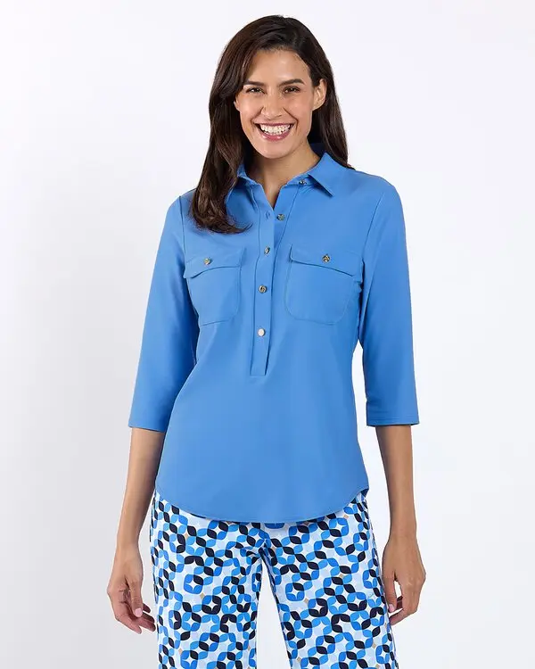 Jude Connally Sylvia Top Jude Cloth - Periwinkle