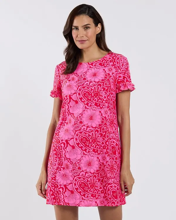 Jude Connally Holden Dress Jude Cloth - Painted Paisley Red