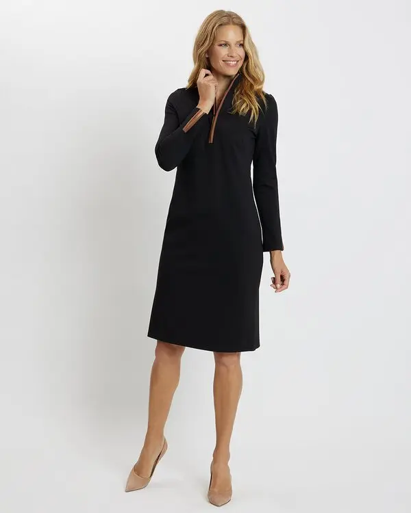 Jude Connally Anna Dress Jude Ponte - Black/saddle / Long