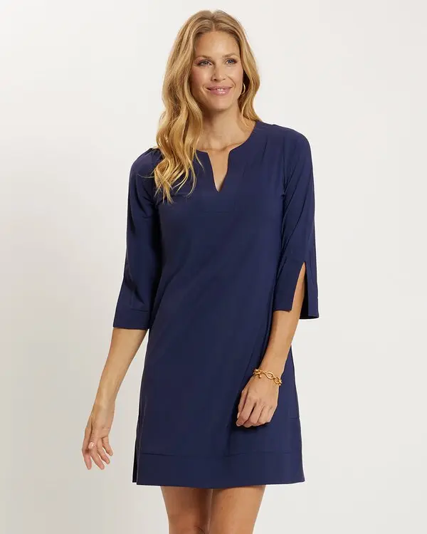 Jude Connally Megan Dress Lightweight Jude Cloth - Navy / Regular