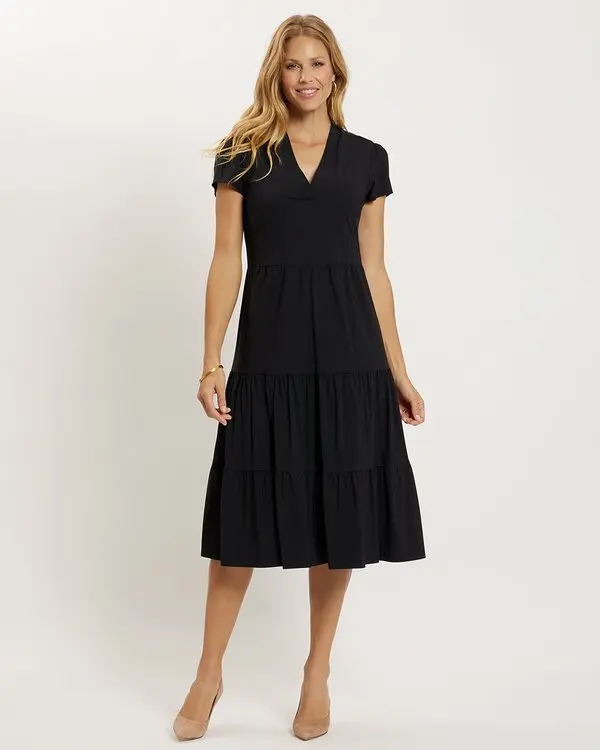 Jude Connally Libby Dress Lightweight Jude Cloth - Black