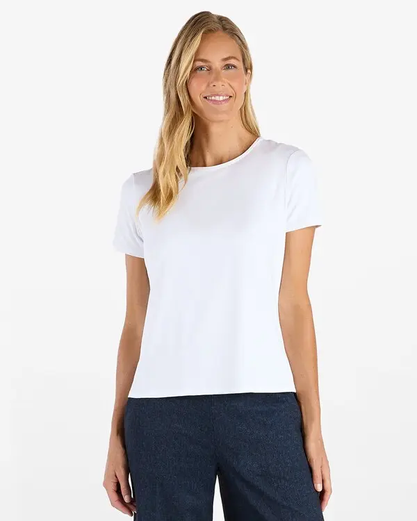 Jude Connally Gia Crew Neck Short Sleeve T-shirt - White