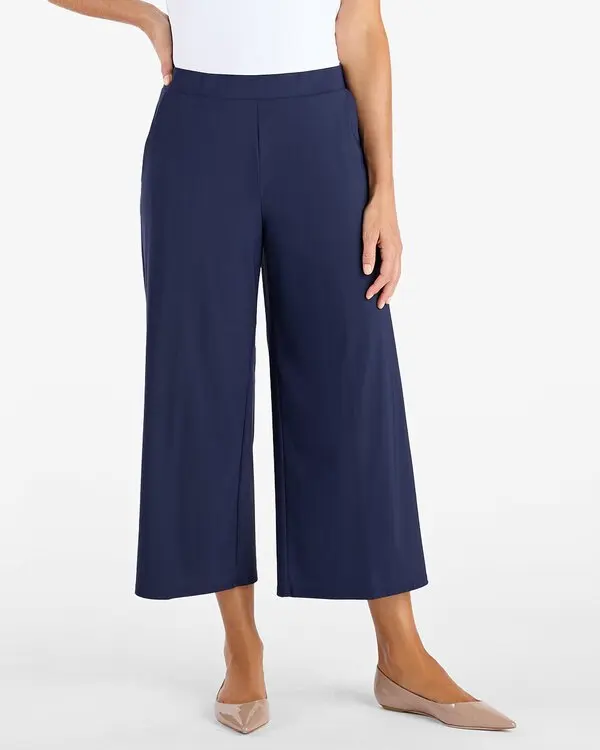 Jude Connally Wide-leg Cropped Pant In Lightweight Jude Cloth - Navy