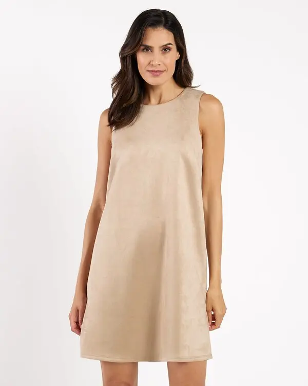 Jude Connally Holly Dress Faux Suede - Camel