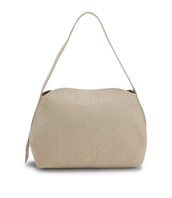 BOSS Woven Shoulder Bag With Double B Monogram