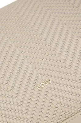 BOSS Woven Shoulder Bag With Double B Monogram