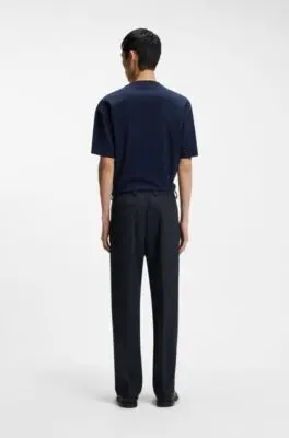 Hugo Modern-fit Pants In Stretch Micro-print Fabric